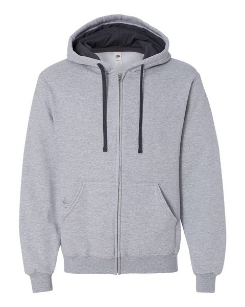 ShirtWholesaler :: Fruit of the Loom SF73R Sofspun Hooded Full-Zip Sweatshirt