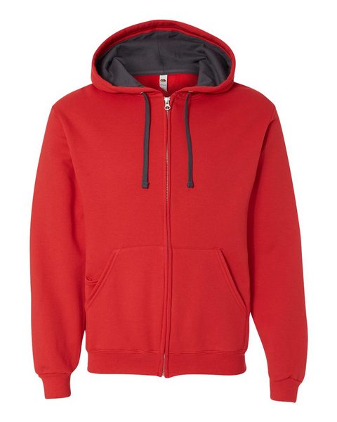 ShirtWholesaler :: Fruit of the Loom SF73R Sofspun Hooded Full-Zip Sweatshirt