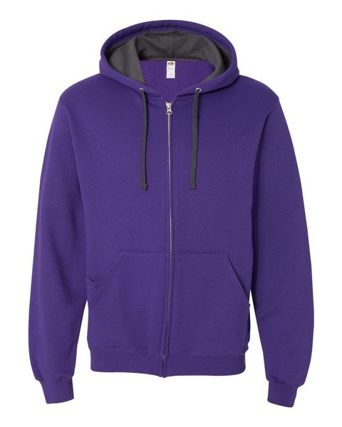 ShirtWholesaler :: Fruit of the Loom SF73R Sofspun Hooded Full-Zip Sweatshirt