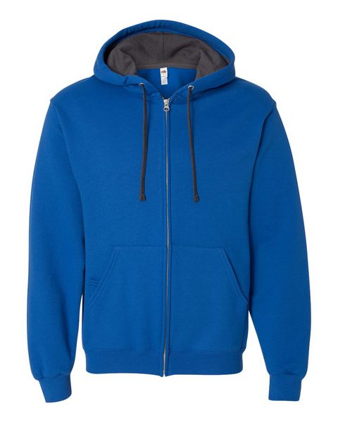 ShirtWholesaler :: Fruit of the Loom SF73R Sofspun Hooded Full-Zip Sweatshirt