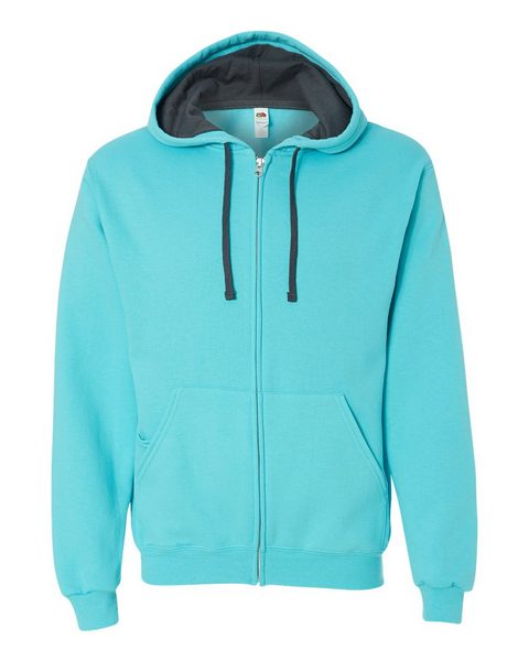 ShirtWholesaler :: Fruit of the Loom SF73R Sofspun Hooded Full-Zip Sweatshirt