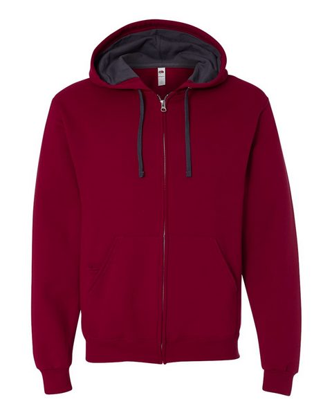 ShirtWholesaler :: Fruit of the Loom SF73R Sofspun Hooded Full-Zip Sweatshirt